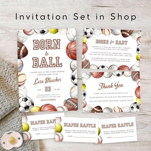 Born to Ball Baby Shower Welcome Sign, All Star Baby, Sports Theme Baby ...