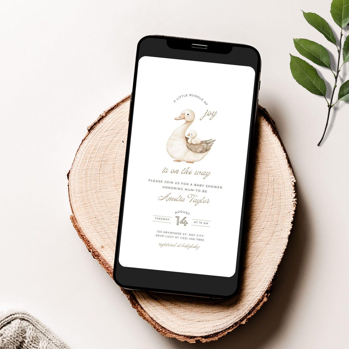 Mother Goose Baby Shower Digital Invite, Nursery Rhyme Theme, Gender ...