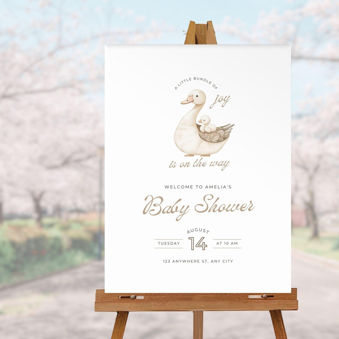 Mother Goose Baby Shower Welcome Sign, Nursery Rhyme Theme, Gender ...