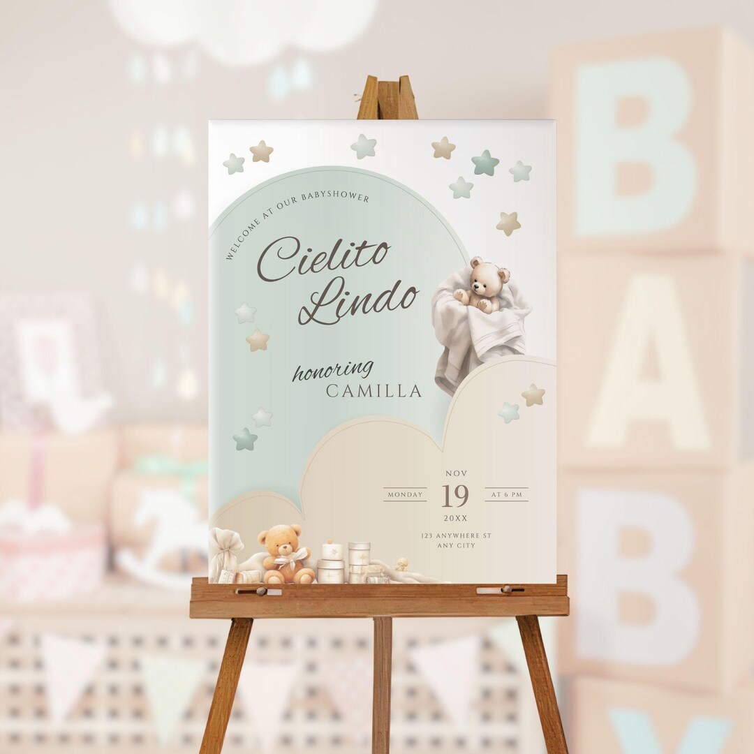 Cielito Lindo Baby Shower Welcome Sign 18x24 Inch, Nursery Theme ...