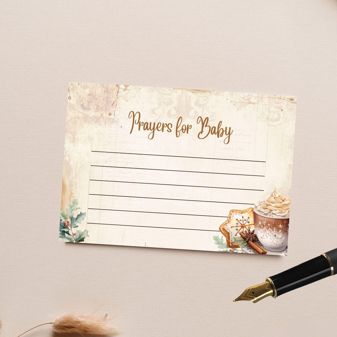 Cookies and Cocoa Baby Shower Prayers for Baby, Hot Chocolate Christmas ...