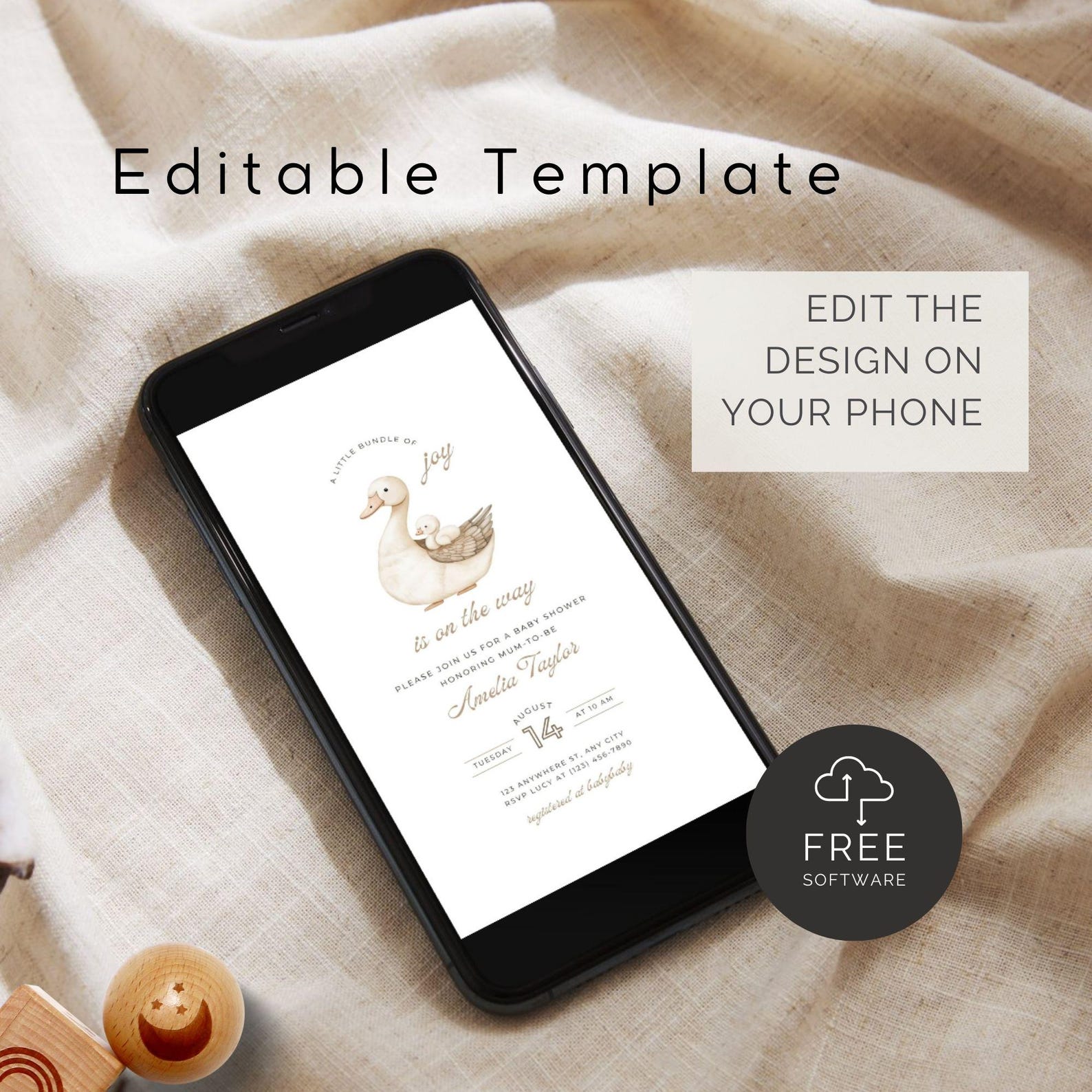 Mother Goose Baby Shower Digital Invite, Nursery Rhyme Theme, Gender ...