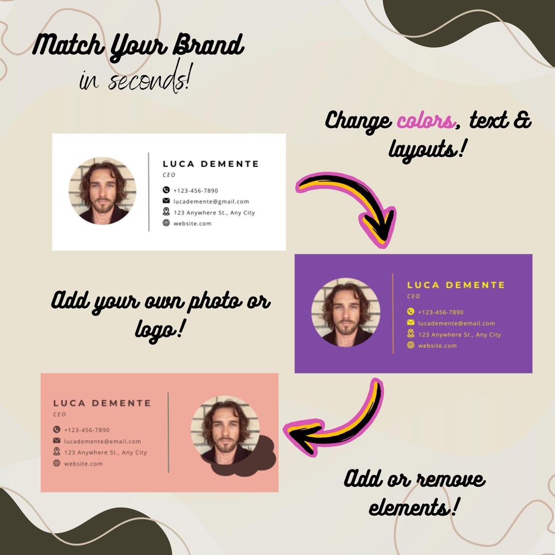 Canva Email Signature Template white Simple Business Email Signature ...