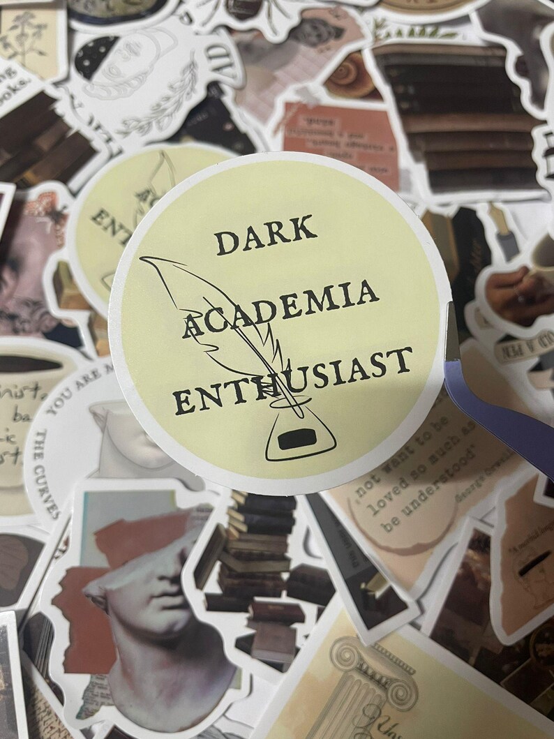 Nostalgic Dark Academia Retro Vintage Aesthetic Ephemera Sticker Bundle ...