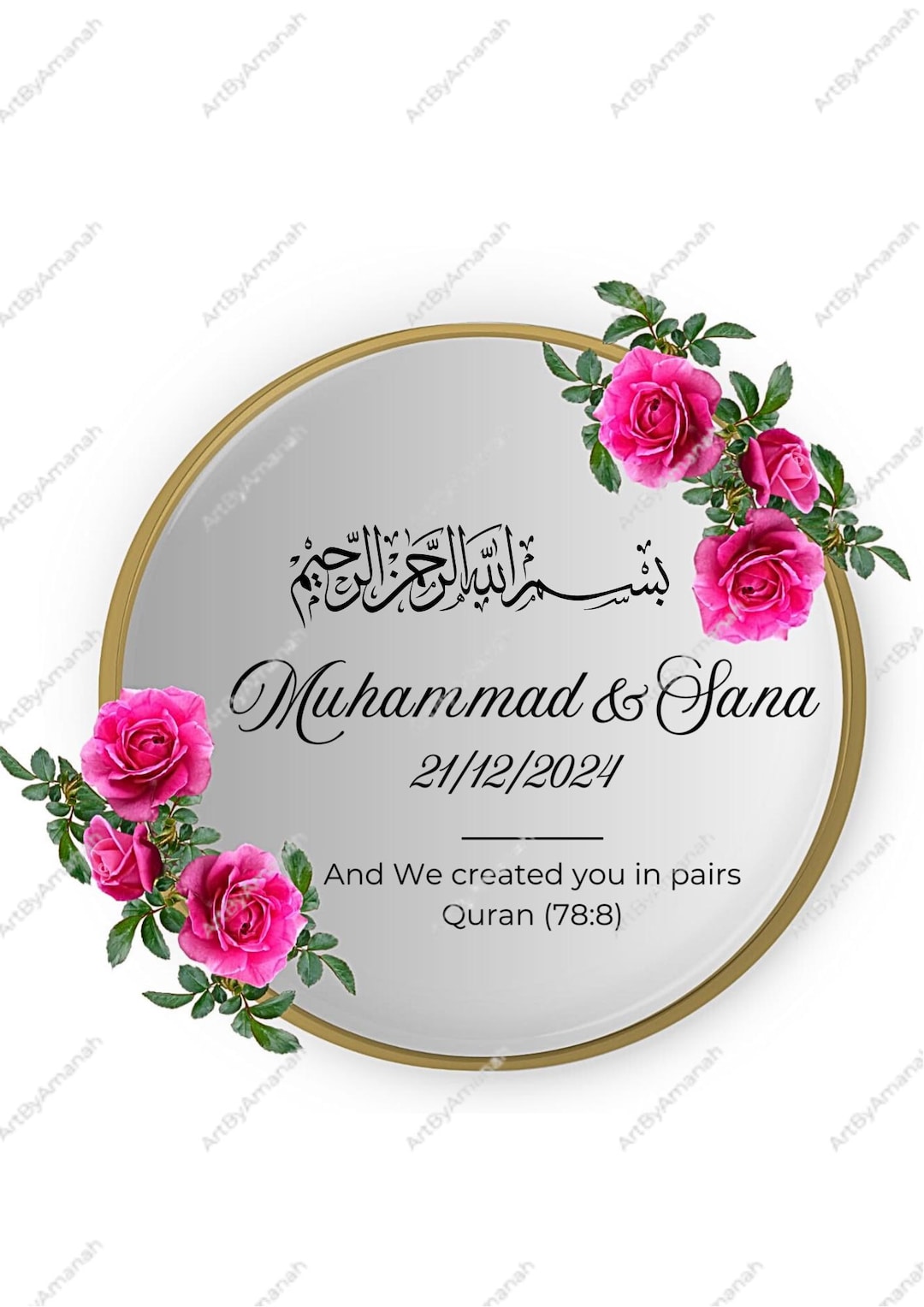Luxury Personalised Custom Sign Vinyl Decal Mirror Ring Plate Board ...