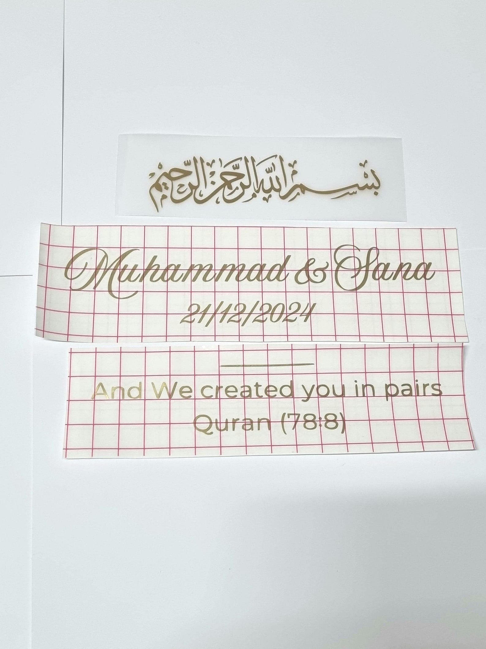 Luxury Personalised Custom Sign Vinyl Decal Mirror Ring Plate Board ...