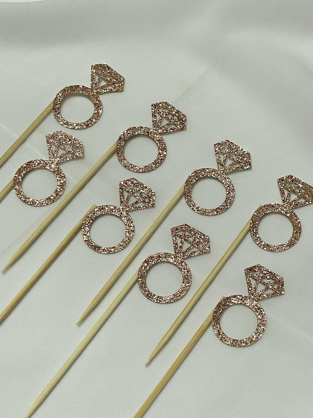 Diamond Ring Cake Topper Cupcake Wedding Celebration Engagement ...