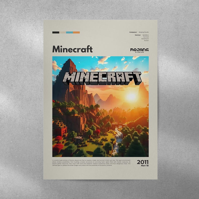 Minecrafts Poster - Etsy