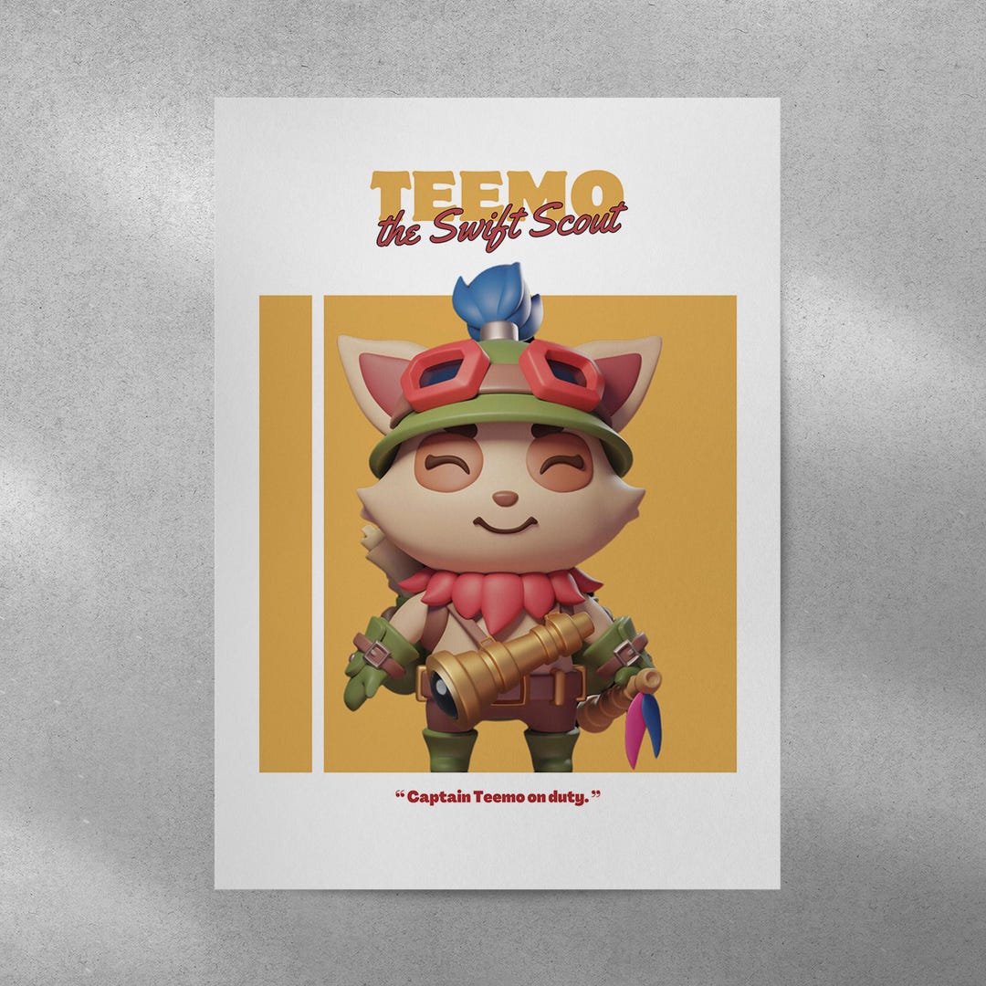 League of Legends, Teemo Poster, Arcane Poster, Gaming Wall Poster ...