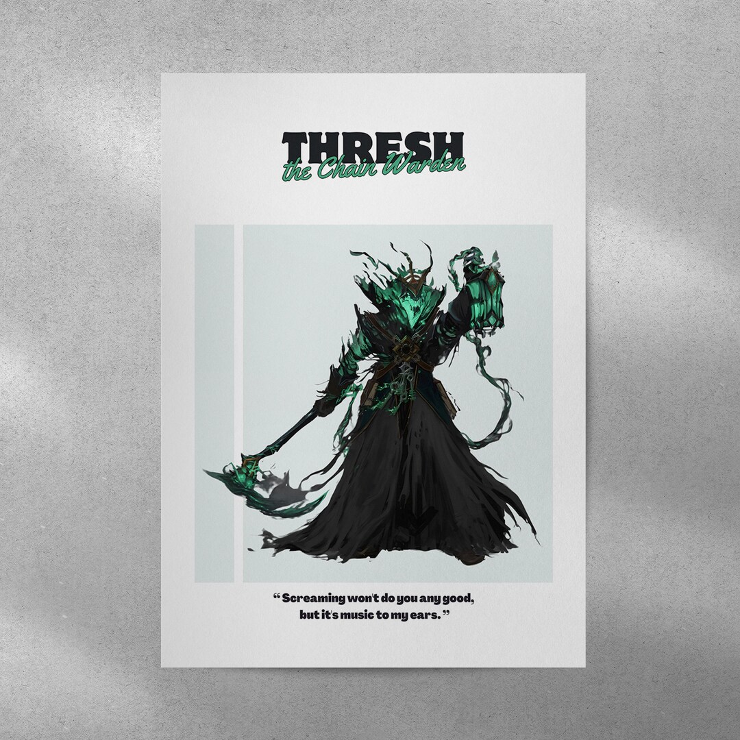 League of Legends, Thresh Poster, Arcane Poster, Gaming Wall Poster ...