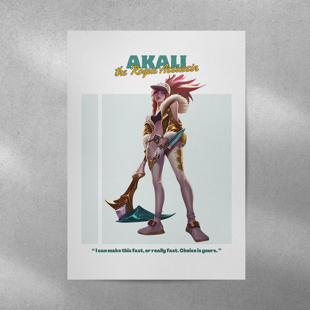 League of Legends, Akali Poster, Arcane Poster, Gaming Wall Poster ...