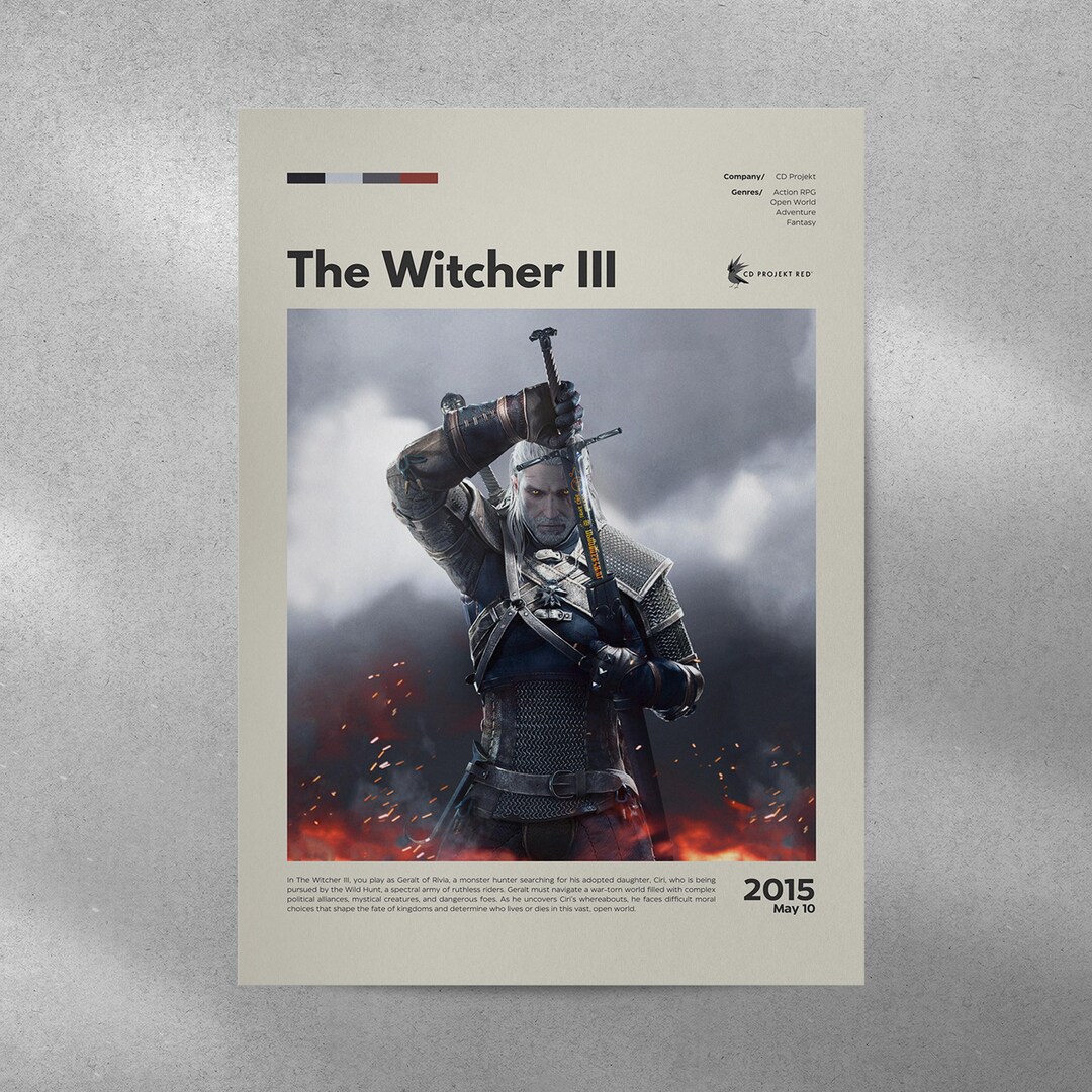 The Witcher Poster, Gaming Room Poster, Gaming Wall Poster, Gaming ...