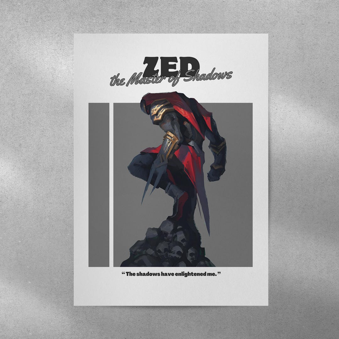 League of Legends, Zed Poster, Arcane Poster, Gaming Wall Poster ...