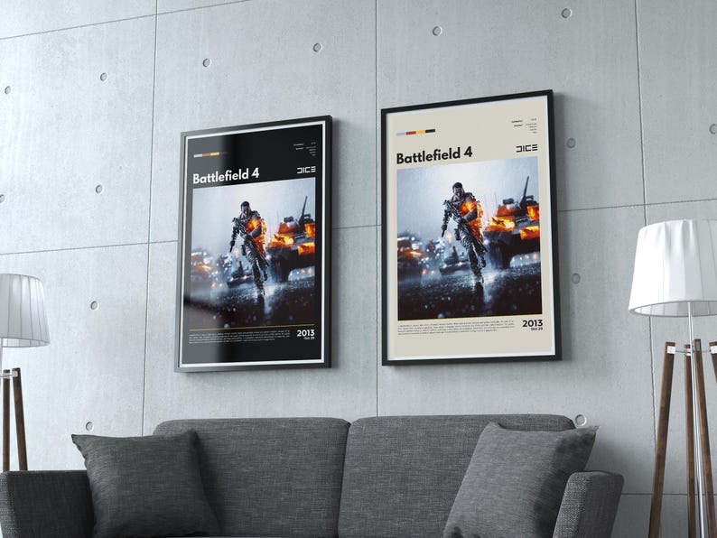 Battlefield 4 Poster, Gaming Room Poster, Gaming Wall Poster, Gaming ...
