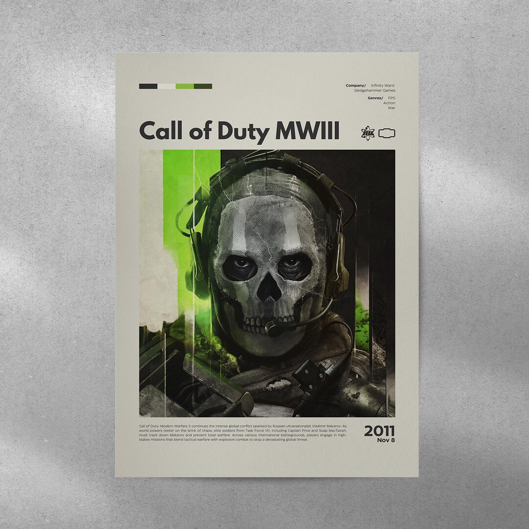 Call of Duty Modern Warfare 3 Poster, Gaming Room Poster, Gaming Wall ...