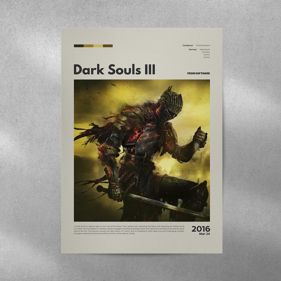 Dark Souls Poster, Gaming Room Poster, Gaming Wall Poster, Gaming Print ...