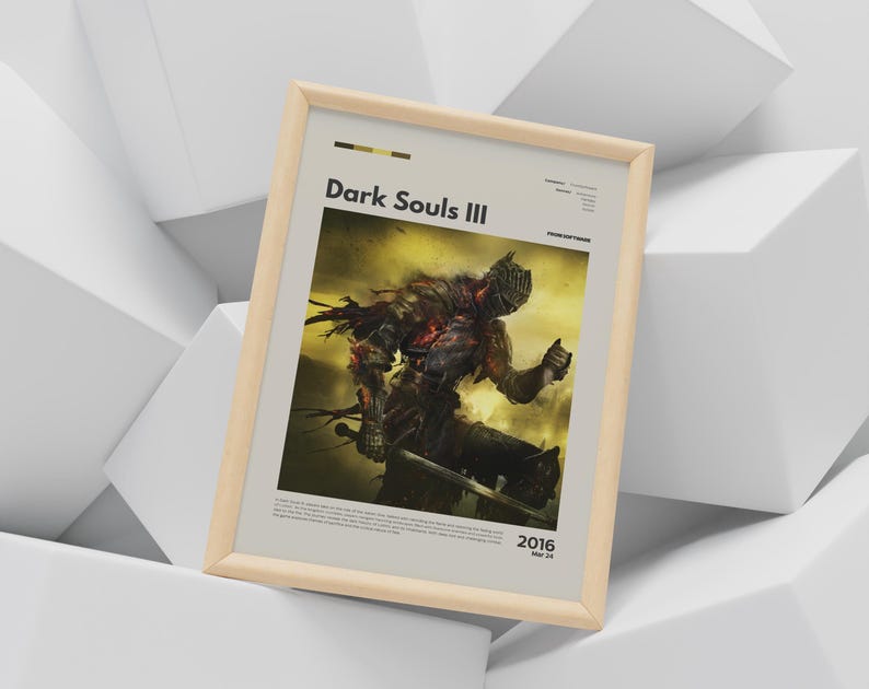 Dark Souls Poster, Gaming Room Poster, Gaming Wall Poster, Gaming Print ...