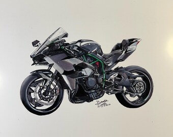 Kawasaki Ninja H2R Premium Poster - Etsy