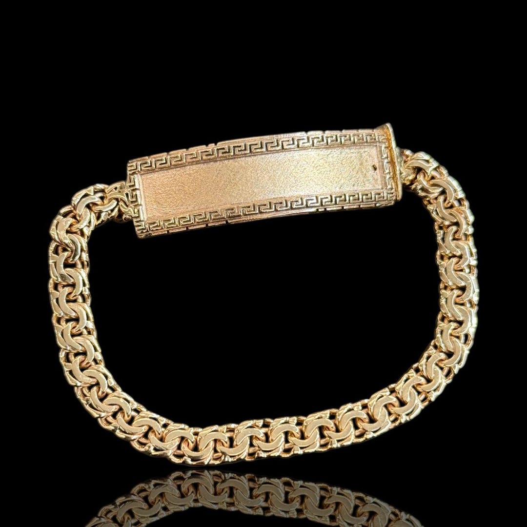 7” 7mm Gold Chino Link Bracelet - Etsy
