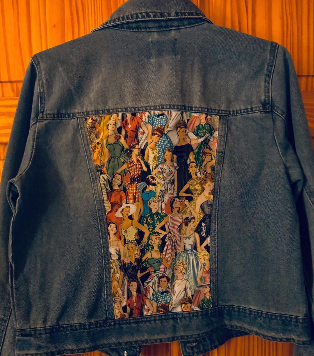 Homage to Women and Women’s Rights. Custom Jean Jacket, Vintage Fabric ...