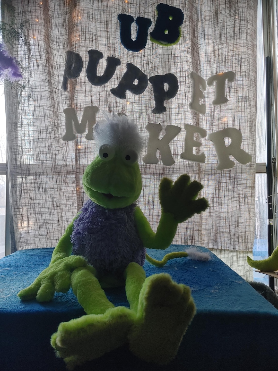 Handcrafted Fraggle Puppet: Green & Purple Plush Toy (28-inch) - Etsy