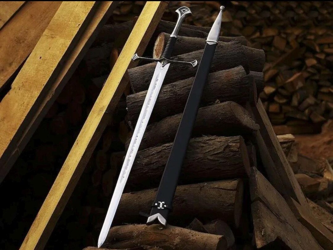 The King Aragorn Sword With Scabbard Anduril Sword of Narsil Replica ...