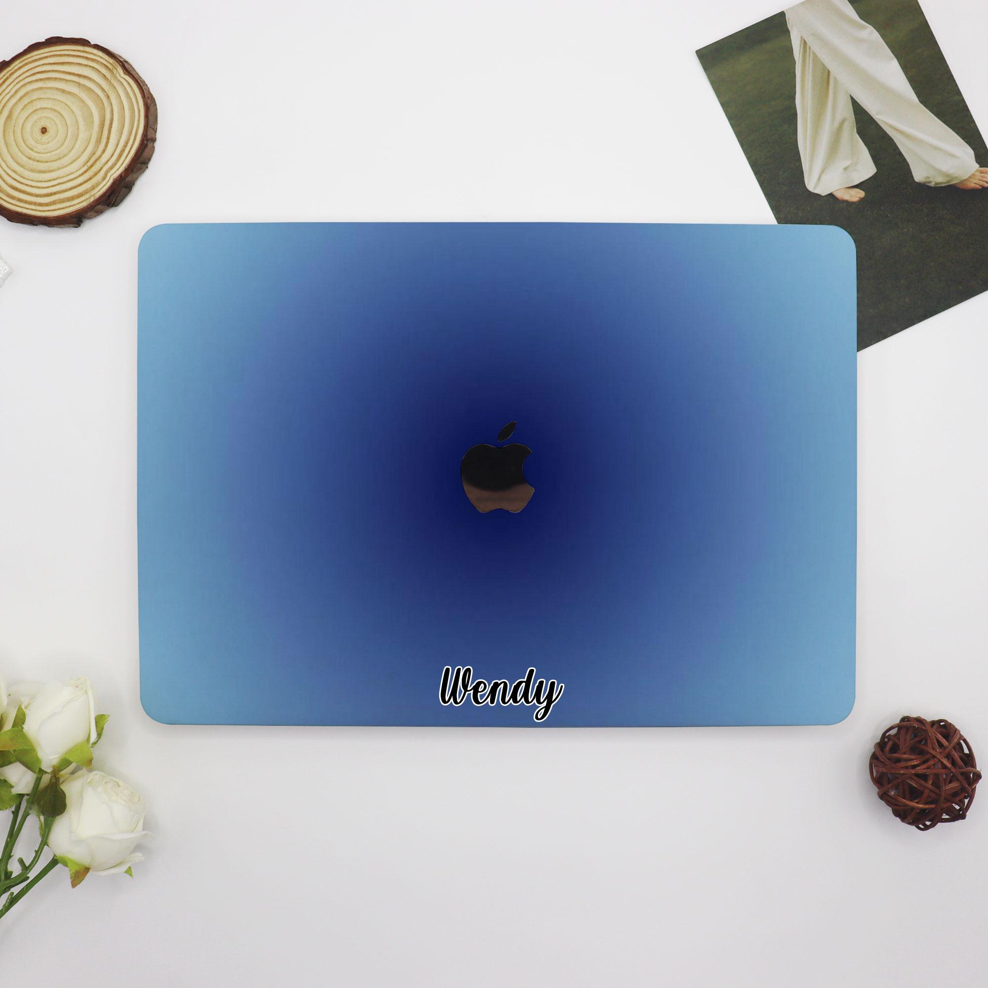 Dark Blue Gradient Aesthetic MacBook Case Protective Laptop Case ...