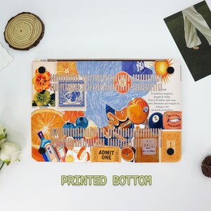 Orange Vintage Collage MacBook Case Hard Protective Laptop Case MacBook ...
