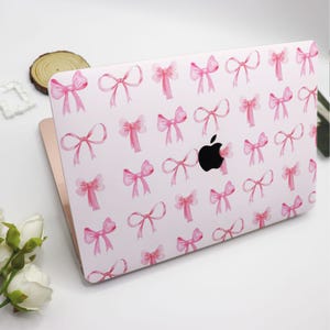 Cute Pink Bow Pattern MacBook Case Hard Protective Laptop Case MacBook ...