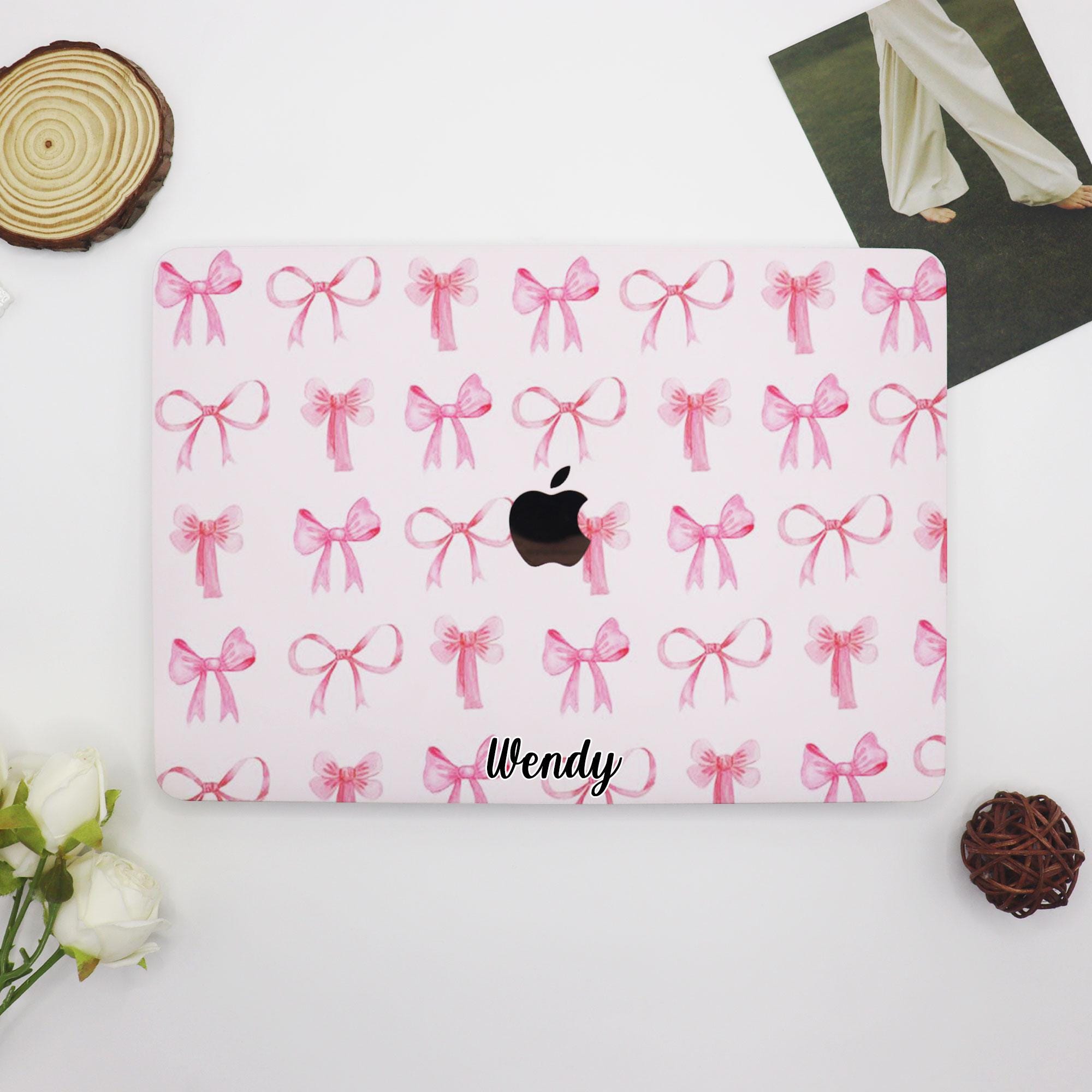 Cute Pink Bow Pattern MacBook Case Hard Protective Laptop Case MacBook ...