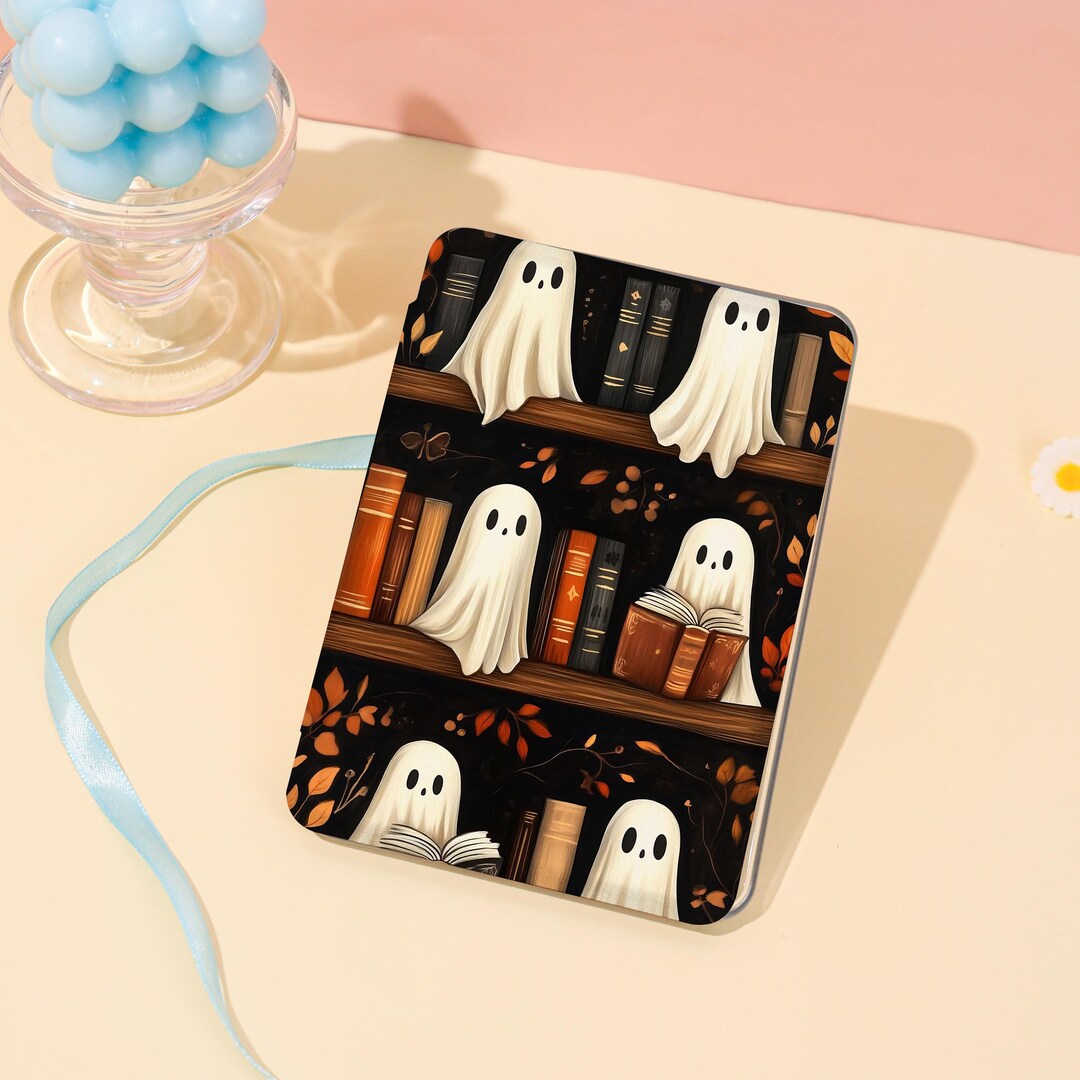 Ghosts on Bookshelf Art Kindle Case for Paperwhite 1/2/3/4,kindle 2025 ...
