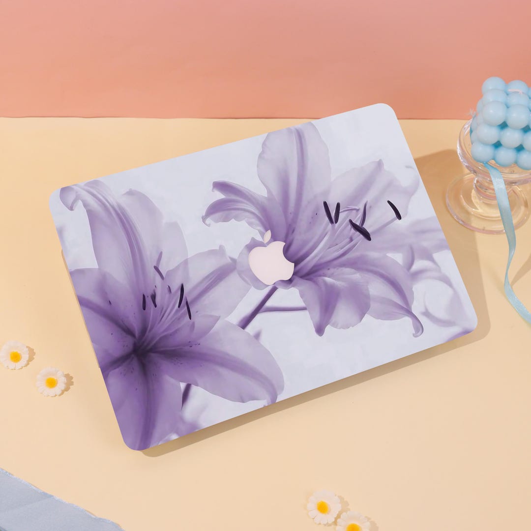 Lavender Lilies Art MacBook Case Protective Laptop Case 2025 MacBook ...