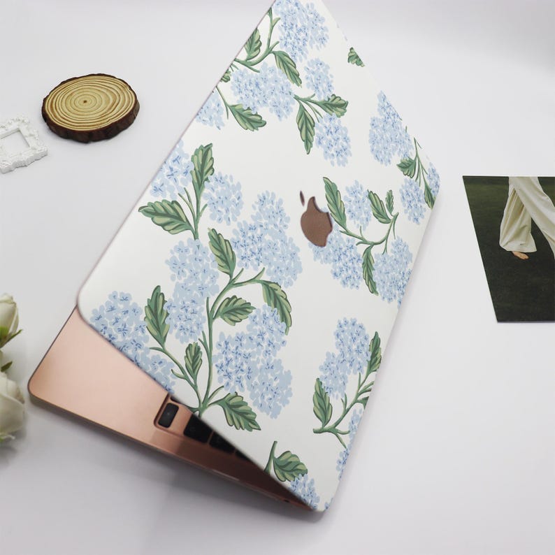 Blue Flower Leaf MacBook Case for MacBook Air Air13/15/11,laptop Cover ...