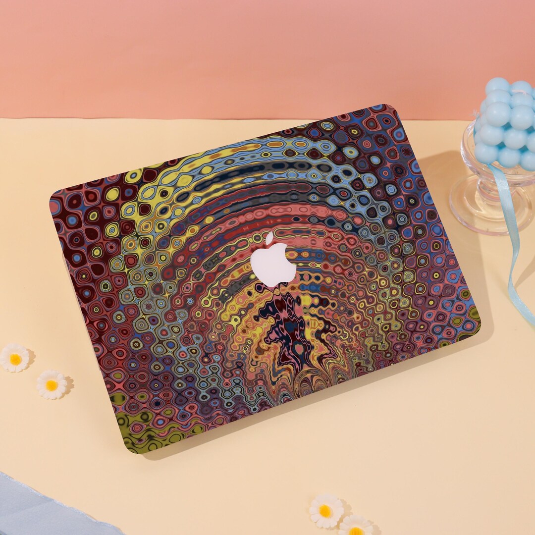 Circular and Wavy Forms MacBook Case Hard Protective Laptop Case 2025 ...