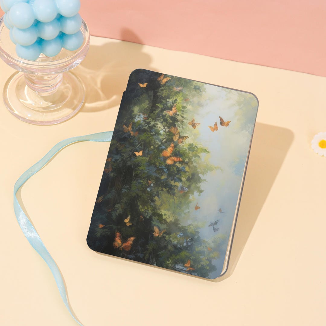 Butterfly Forest Oil Painting Kindle Case for Paperwhite 1/2/3/4,kindle ...