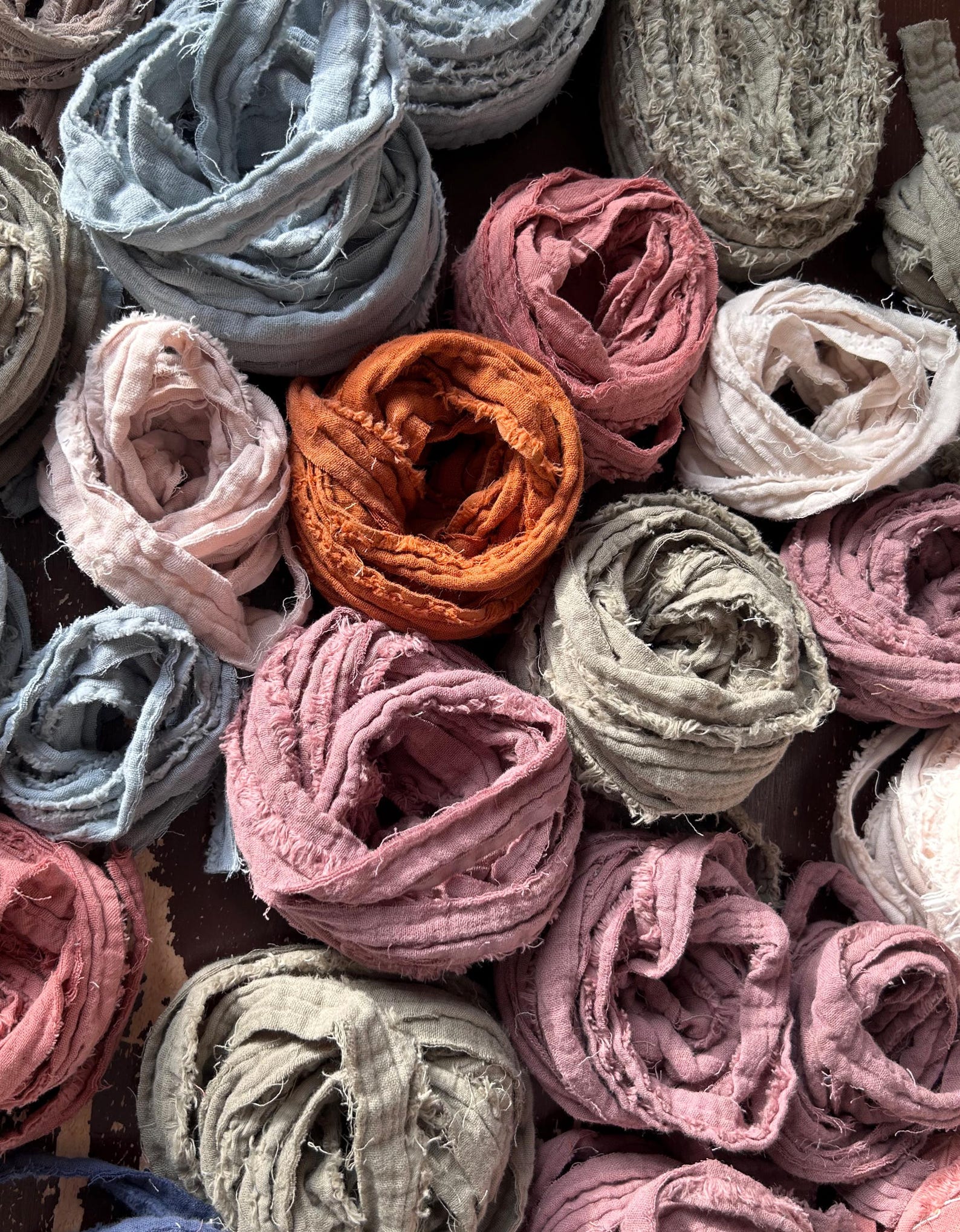 Muslin Fabric Selvedge Scraps, Triple Gauze Fabric Remnants Fabric Edge ...