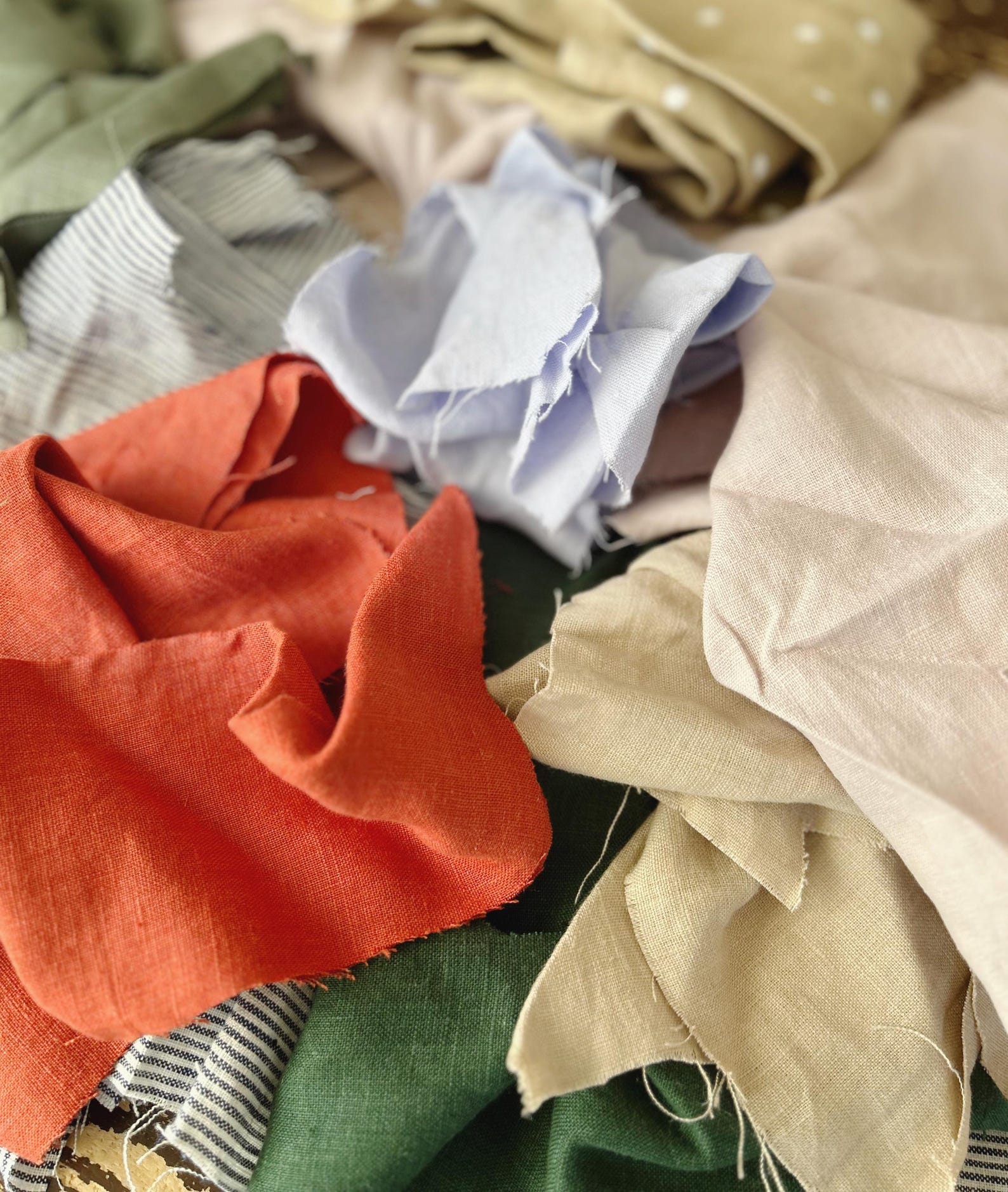 Multicolored Fabric Scrap Bundle, Floral Muslin Fabric Scrap Bundle ...