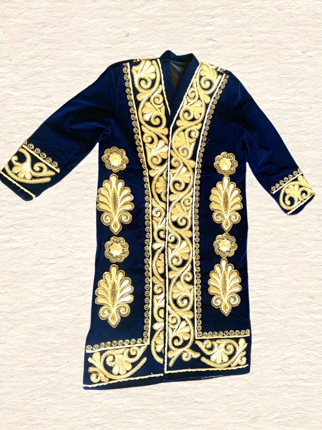 Zardozi Chapan, Tajik Chapan, Uzbek Chapan, Blue Velvet Rope, Bukhara ...