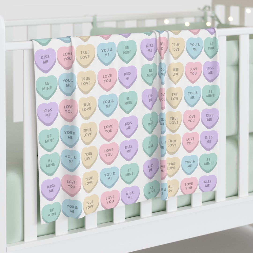 Colorful Heart Baby Swaddle Blanket Infant Gift, Baby Shower, Nursery ...