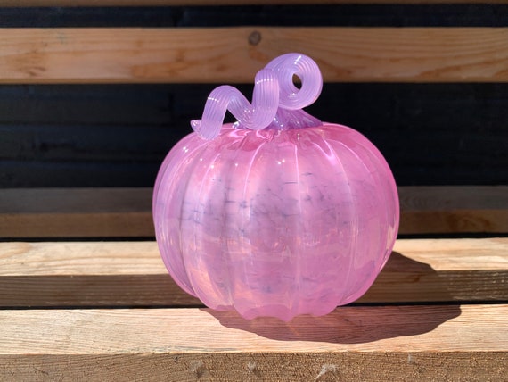 Pink Glass Pumpkin 4 Hand Blown Squash Lavender Purple - Etsy