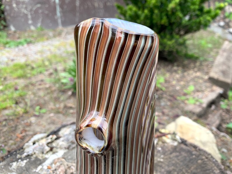 Tree Trunk Vase 10 Wood Grain Pattern Hand Blown Glass | Etsy