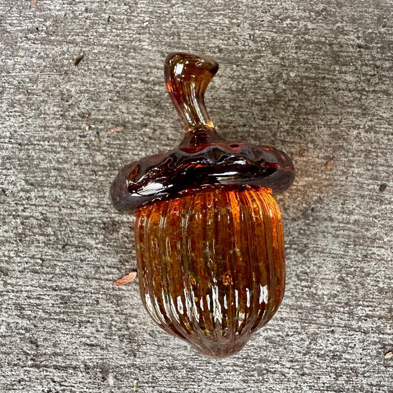 Glass Acorn - Etsy