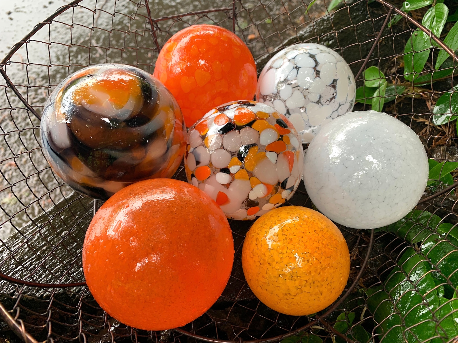 Koi Pond Floats Set of 7 Decorative Hand Blown Glass Balls - Etsy