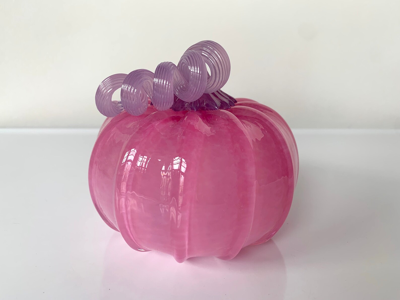 Pink Glass Pumpkin 4 Hand Blown Squash Lavender Purple - Etsy