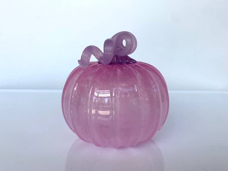 Pink Glass Pumpkin 4 Hand Blown Squash Lavender Purple - Etsy