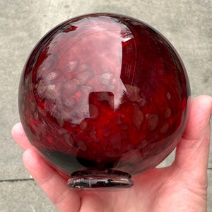 30th Anniversary Blown Glass Float, Red & Gold 4 Decorative Ball ...