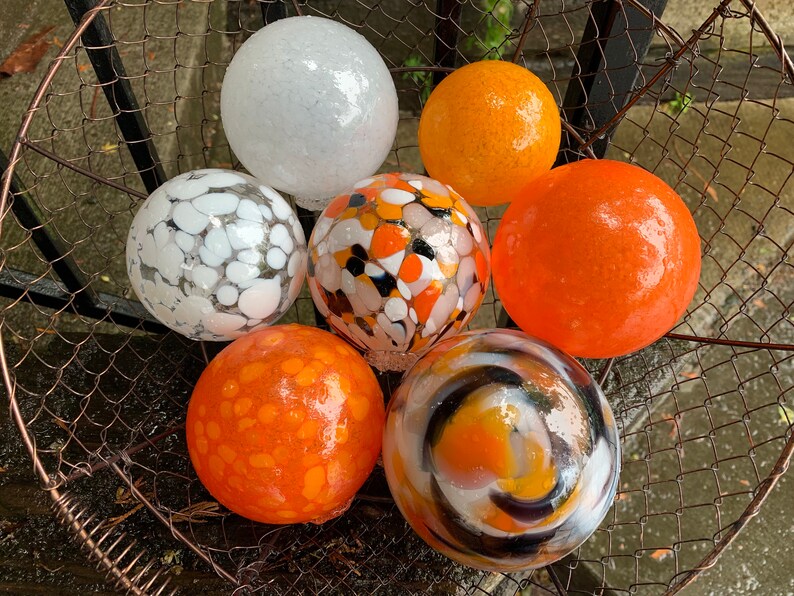 Koi Pond Floats Set of 7 Decorative Hand Blown Glass Balls - Etsy