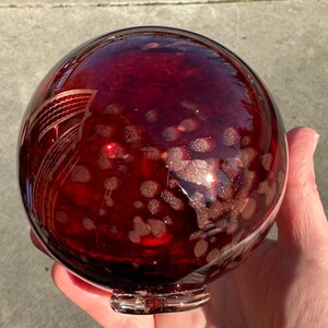 30th Anniversary Blown Glass Float, Red & Gold 4 Decorative Ball ...