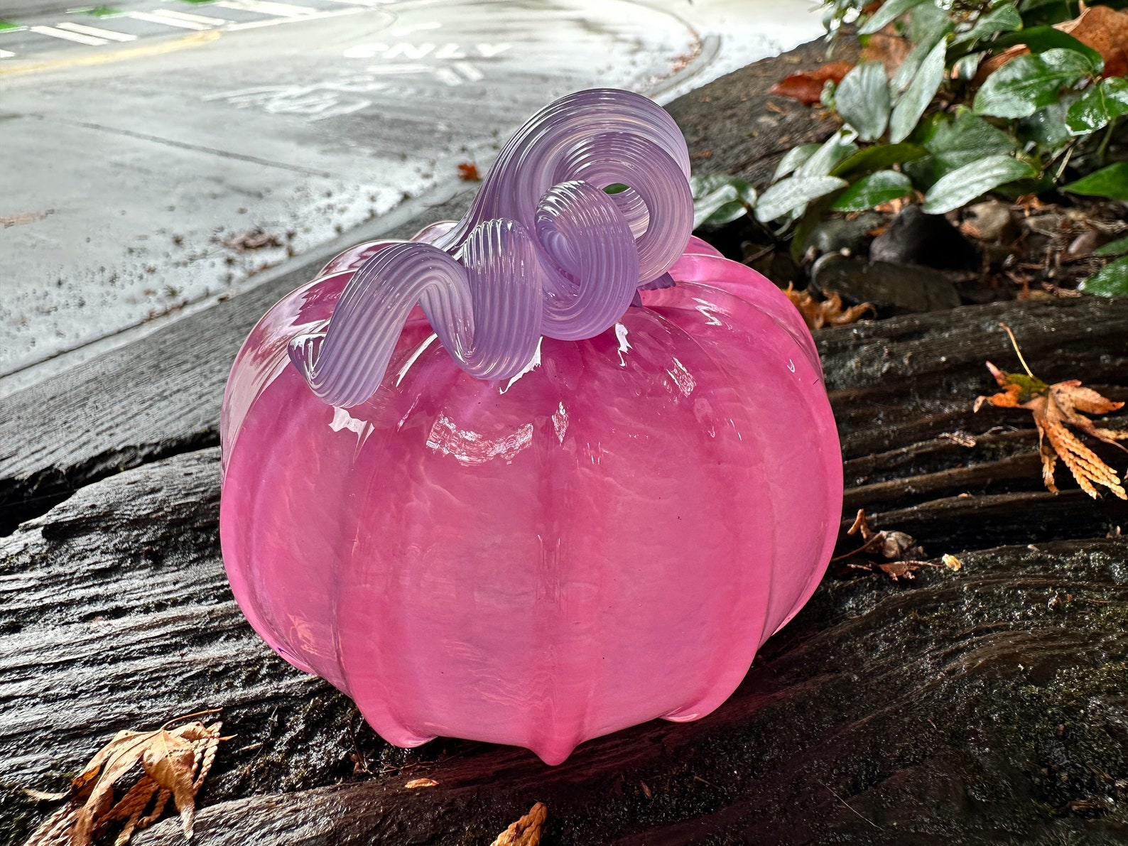 Pink Glass Pumpkin 4 Hand Blown Squash Lavender Purple - Etsy
