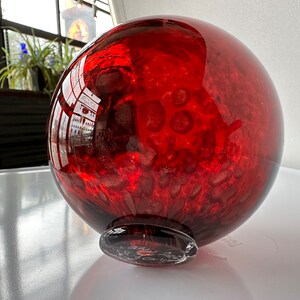 30th Anniversary Blown Glass Float, Red & Gold 4 Decorative Ball ...